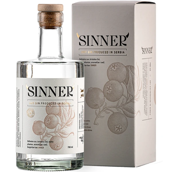 Premium Dry Gin Sinner Gift Box Podrum Palić - Pokloni za najmilije