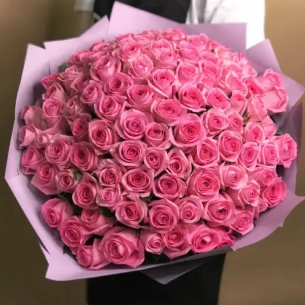Ekskluzivni sveži buket od 101 roze ruže - Pokloni za najmilije